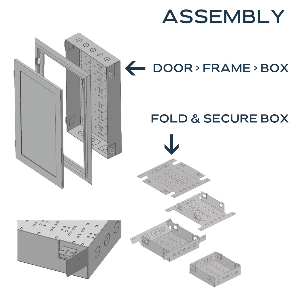 14304F-MMH Folding Wiring Cabinet | Benner-Nawman