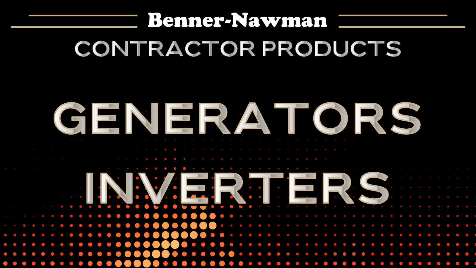 BNG3000 | Gasoline Generator | Benner-Nawman